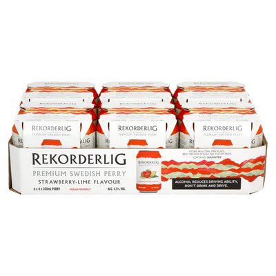 Rekorderling Strawberry-Lime Perry Cans 24 x 330ml | PnP