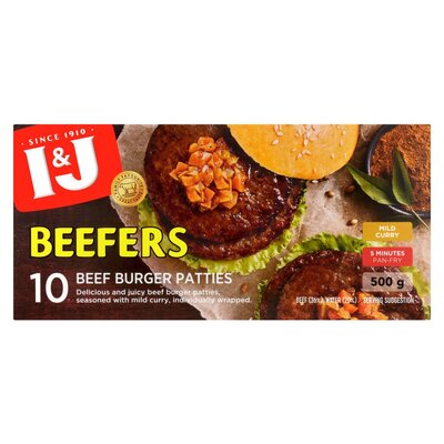 I&J Beefers Mild Curry Beef Patties 500g | PnP