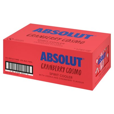 Absolut Cranberry Cosmo Spirit Cooler 24 x 300ml | PnP