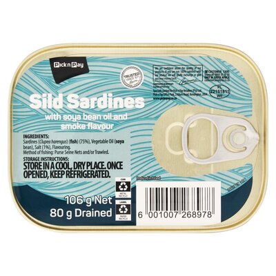 PnP Sild Sardines in Soya Bean Oil 106g | PnP