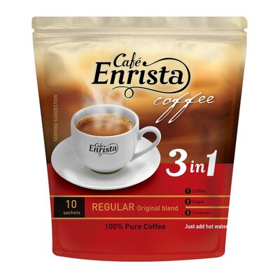 Cafe Enrista 3 in 1 Regular Instant Coffee 20 Pouches | PnP