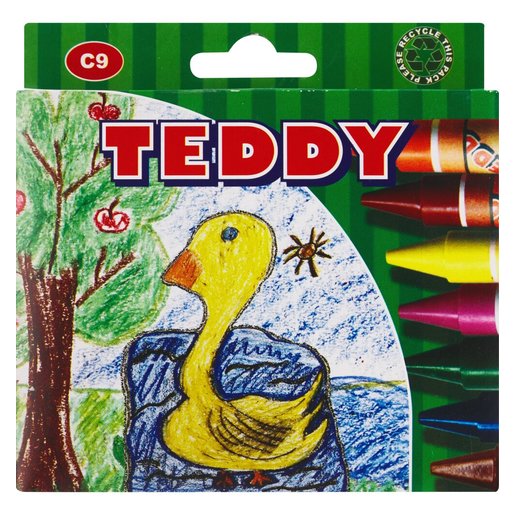 Teddy Wax Crayons 9 Pack | PnP