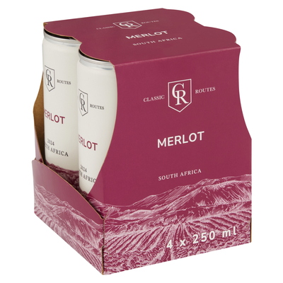 Classic Routes Merlot Can 4 x 250ml | PnP