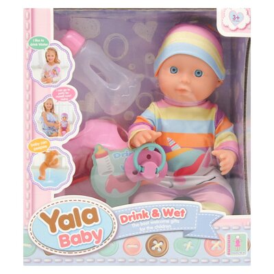Yala Drink & Wet Baby With Accessories 25cm | PnP