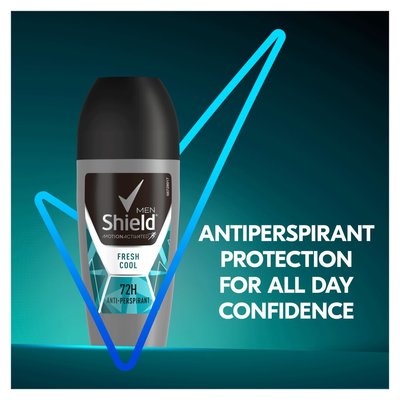 Shield Men Fresh Cool Antiperspirant Roll On Deodorant 50ml | Smart ...
