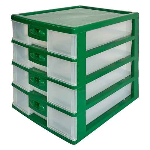 Ambolt A4 4-Layer Clear & Blue Plastic Storage Box | PnP
