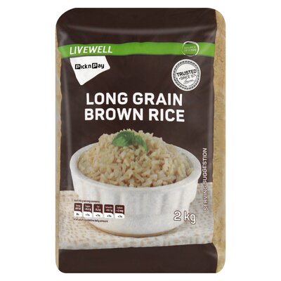 Tastic Wholegrain Long Grain Brown Rice 2kg | PnP