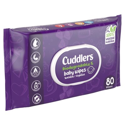 Cuddlers Biodegradable Baby Wipes 80 Pack | PnP