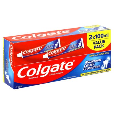 Colgate Maximum Cavity Protection Regular Fluoride & Calcium Toothpaste ...