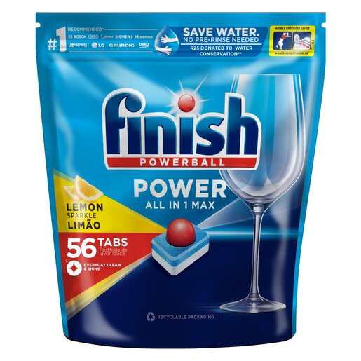 Finish All in One Max Lemon Tablets 56 Pack | PnP