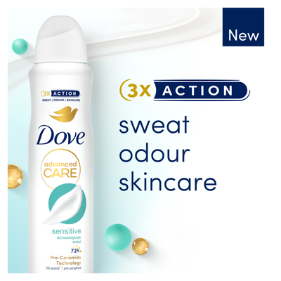Dove Sensitive Antiperspirant Deodorant Body Spray 150ml | PnP
