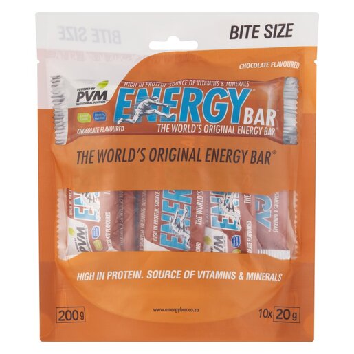 PVM Energy Bar Chocolate Bitesize 10 x 20g | PnP