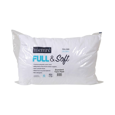 Memre Hollow Fibre Standard Pillow Twin Pack x 5 | PnP