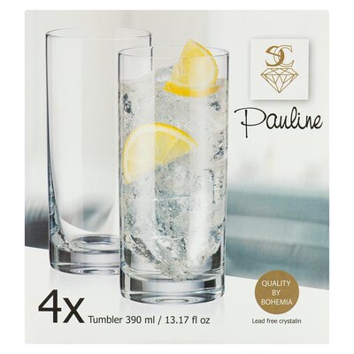 Pauline 390ml Crystal Beverage Glass 4 Pack | Smart Price Specials ...