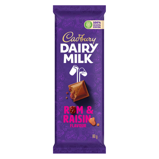 Cadbury Rum & Raisin Chocolate Slab 80g | PnP