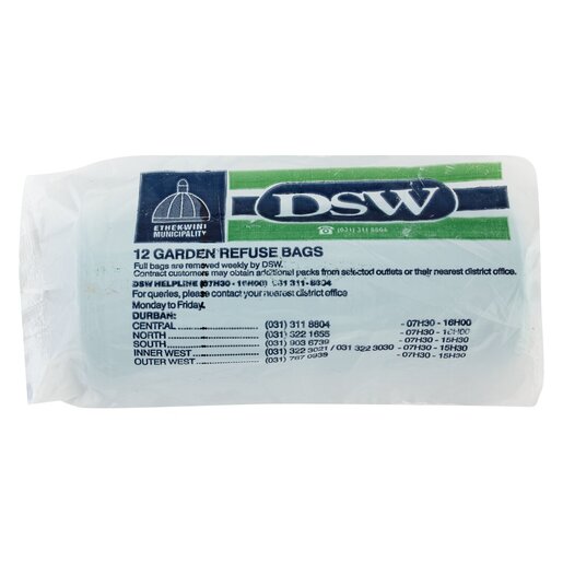 DSW Garden Refuse Bags 12 Pack | PnP
