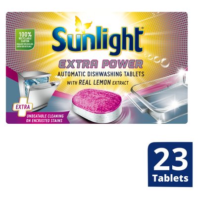 Sunlight Expert Extra Power Auto Dishwashing Tablets 23 Pack | PnP