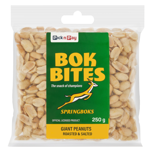 PnP Bok Bites Giant Salted Peanuts 250g | PnP