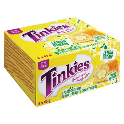 Tinkies Lemon Cream Flavoured Creamy Sponge Cake 6 Pack | PnP