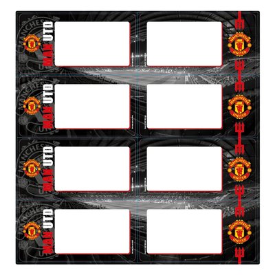 Man United Book Labels 16 Pack | PnP
