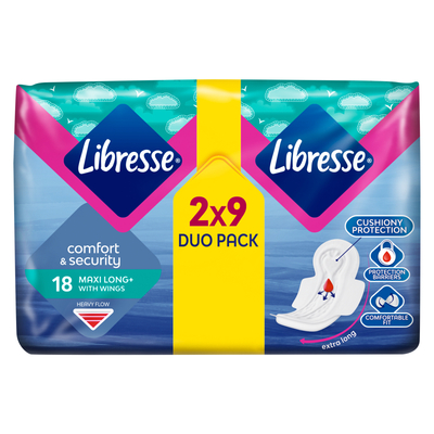 Libresse Super Cotton Feel Maxi Pads 18 Pack | PnP