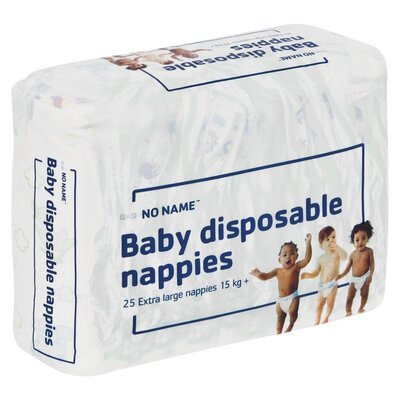 No Name Baby Nappies Extra Large 15kg+ 25s | PnP