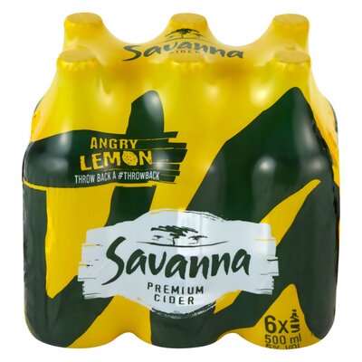 Savanna Cider Angry Lemon 6 x 500ml | PnP