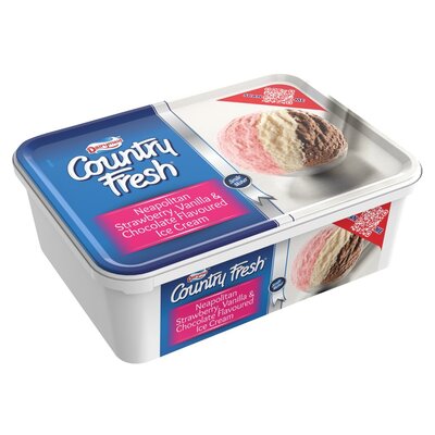 Dairymaid Country Fresh Neapolitan Strawberry, Vanilla & Chocolate ...