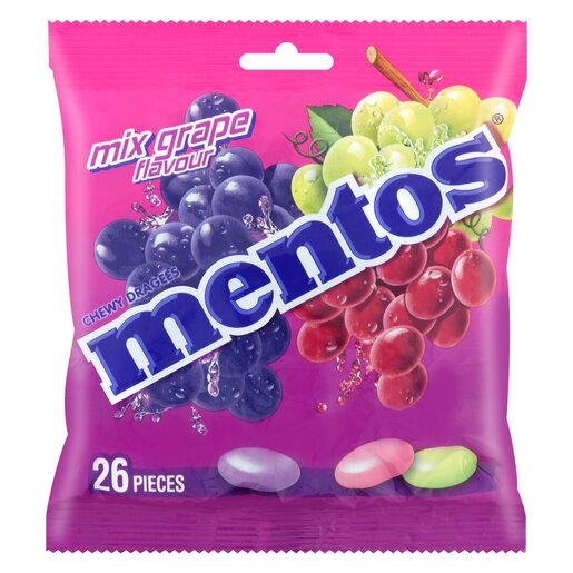 Mentos Chewy Sweet Candy Grape Mix Flavour 26 Pieces | PnP