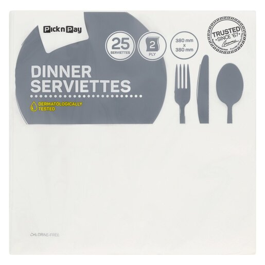 PnP 2 Ply Dinner Napkin 25 Pack | PnP