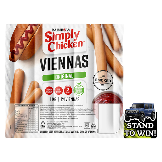 Rainbow Original Chicken Viennas 1kg | Smart Price Specials | PnP Home