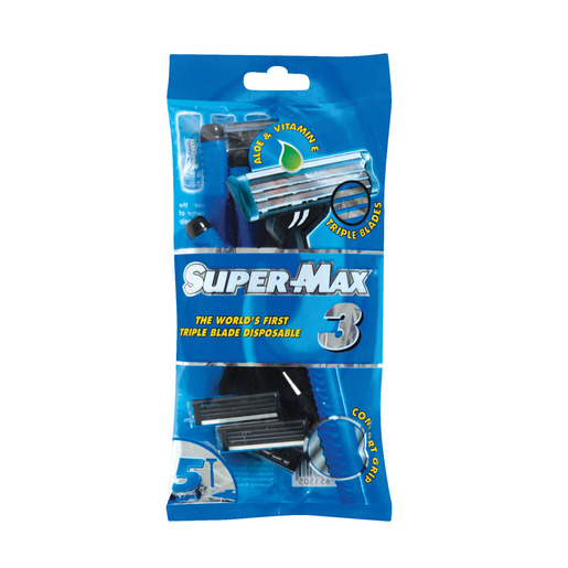 Super-Max Men's Triple Blade Disposable Razors 5ea | PnP