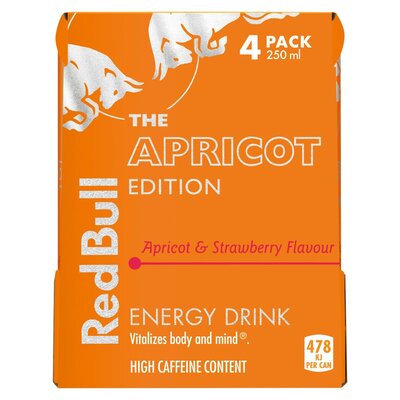 Red Bull The Apricot Edition Apricot & Strawberry Flavour Energy Drink ...
