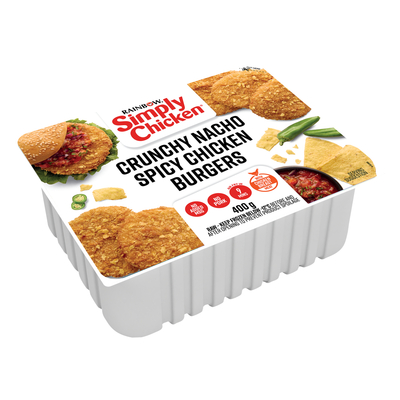 Rainbow Simply Chicken Crunchy Nacho Spicy Chicken Burgers 400g | PnP