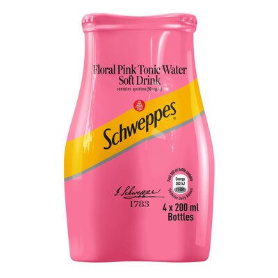 Schweppes Tonic Water Floral Pink 200ml x 4 | PnP