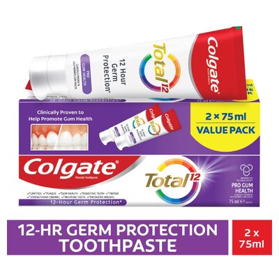 Colgate Total 12 Pro Gum Health Toothpaste 2 x 75ml | PnP