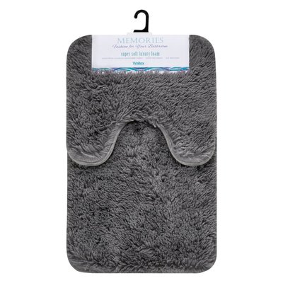 Waltex Plush Charcoal Bathroom Mat 2 Piece | Smart Price Specials | PnP ...