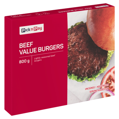 PnP Frozen Beef Burgers 800g | PnP