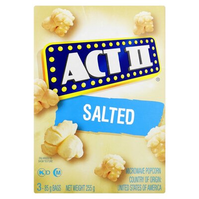Act II Microwave Popcorn Salted 3 x 85g | PnP