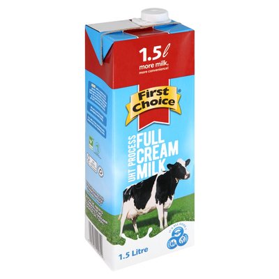 First Choice UHT Full Cream Millk 1.5L | PnP