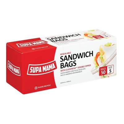 SUPA MAMA SANDWICH BAG SMALL 50EA | PnP