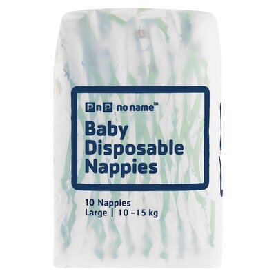 PnP No Name Baby Nappies Large 10-15kg 10s | PnP