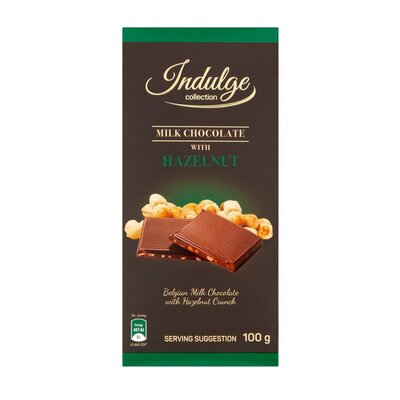 Indulge Milk Chocolate with Hazelnut Slab 100g | PnP
