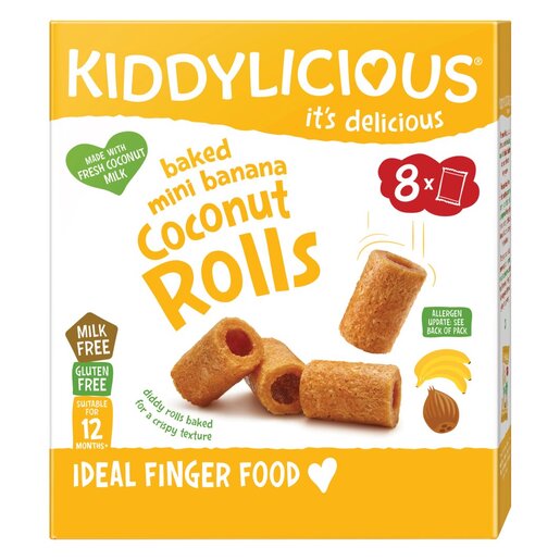 Kiddylicous Mini Banana Coconut Rolls 12Months + 8 x 6.8g | PnP