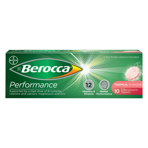 Berocca Tropical Effervescent Tablets 10 Pack | PnP
