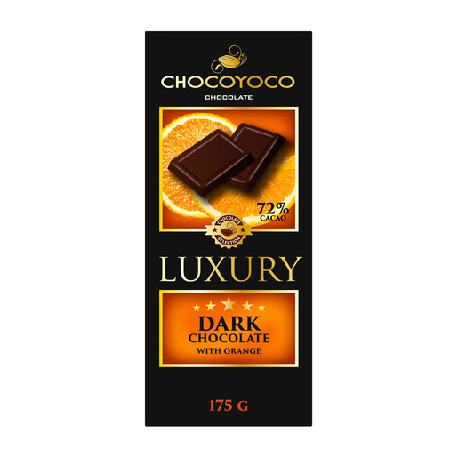 Chocoyoco 72% Dark Chocolate with Orange 175g x 60 | PnP