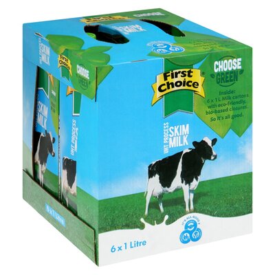 First Choice Uht Skim Milk 6 x 1L | PnP