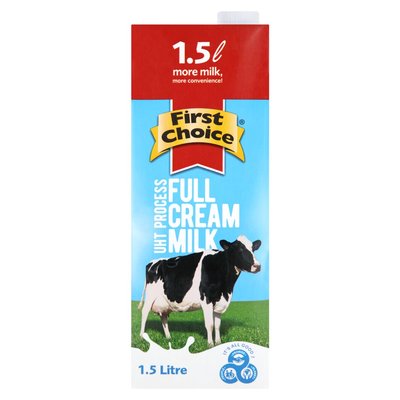First Choice UHT Full Cream Millk 1.5L | PnP