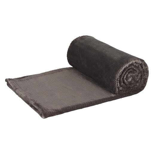 Inspired Titanium Popcorn Flannel Fleece Throw 150 x 200cm | Smart ...