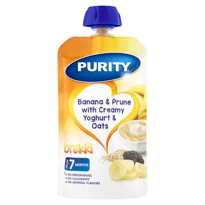 Purity Pouch Banana & Prune With Creamy Yoghurt & Oats 110ml from 6 ...